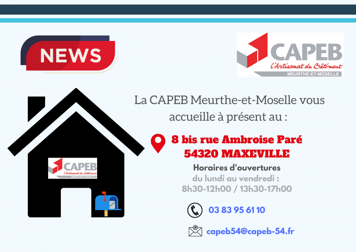 Nouvelle Adresse ・ CAPEB